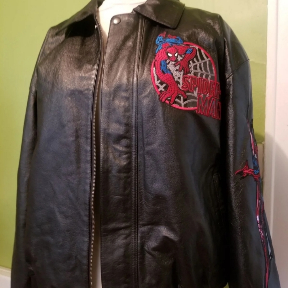 Official Leather Marvel Spiderman Jacket - Gem